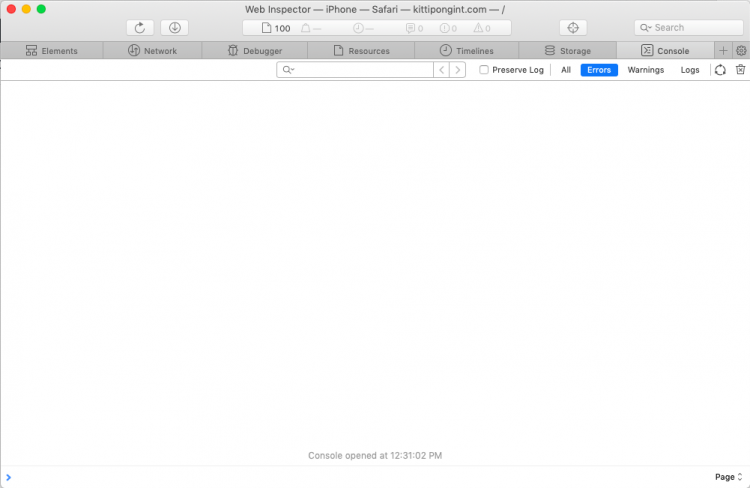 How to debug Javascript on Safari's iPhone / iPad | KITTIPONGINT